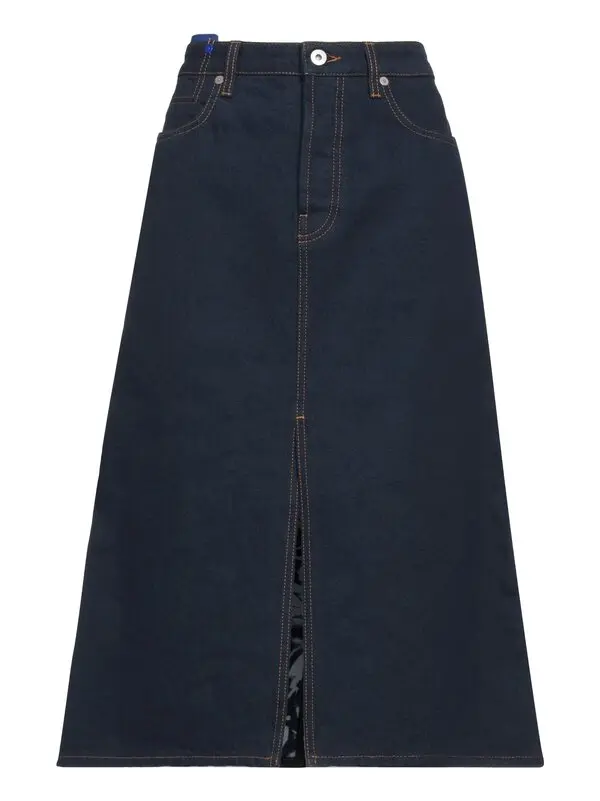 Burberry Flared Denim Skirt - Blue