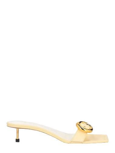Jacquemus Minimalist Square-toe Slide Sandals With Appliqu - Nude