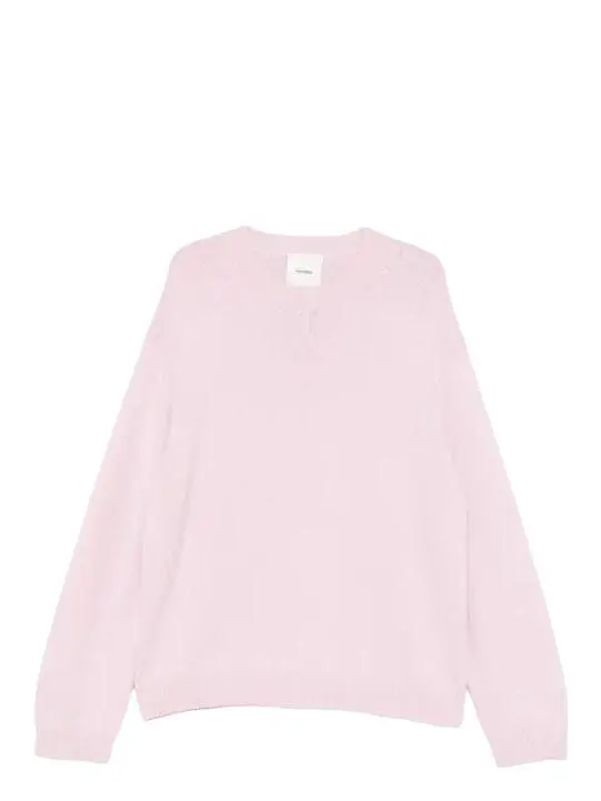 Nanushka Crew Neck Long Sleeve Knit Sweater - Pink