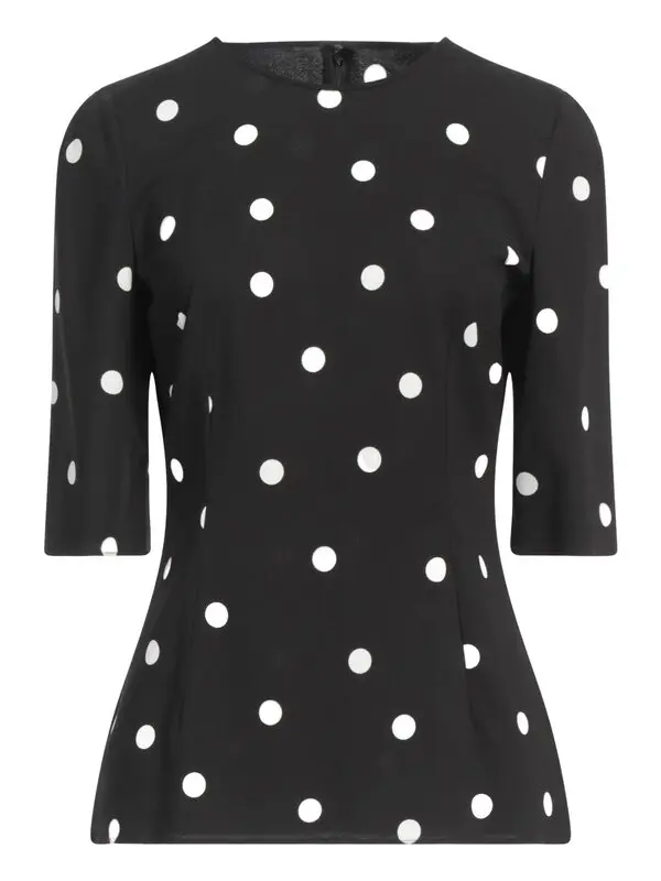 Dolce & Gabbana Polka Dot Top - Black