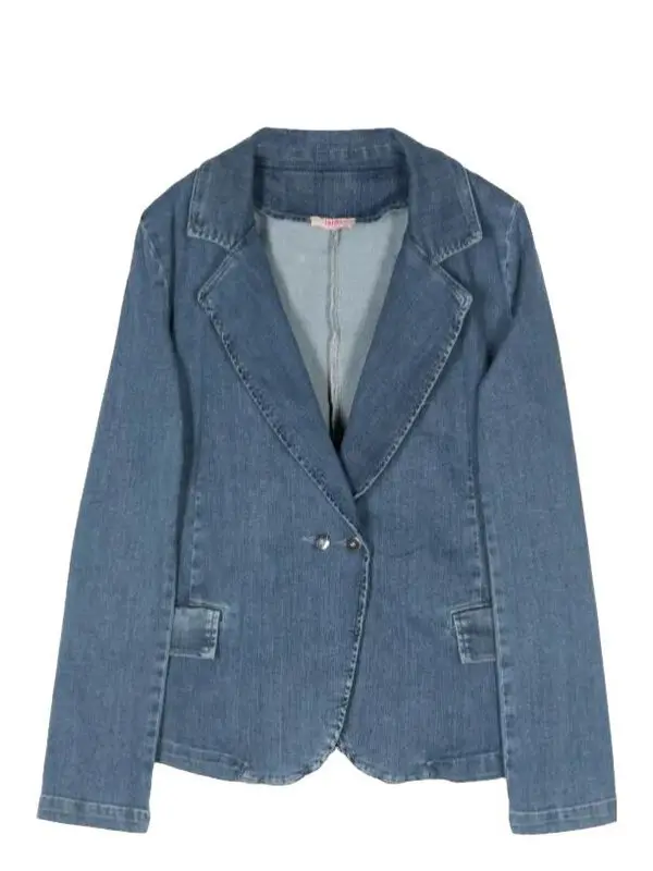Liu Jo Double-breasted Denim Blazer - Blue