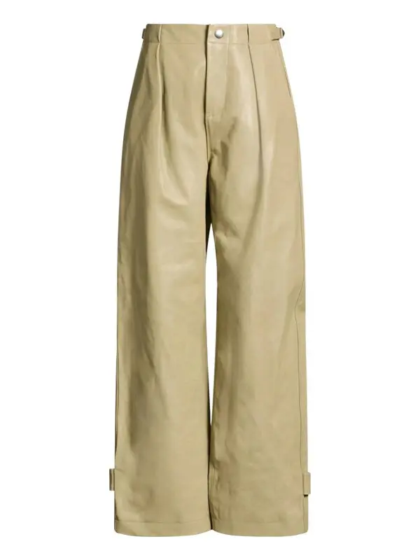 Burberry Straight-leg Leather Trousers - Green