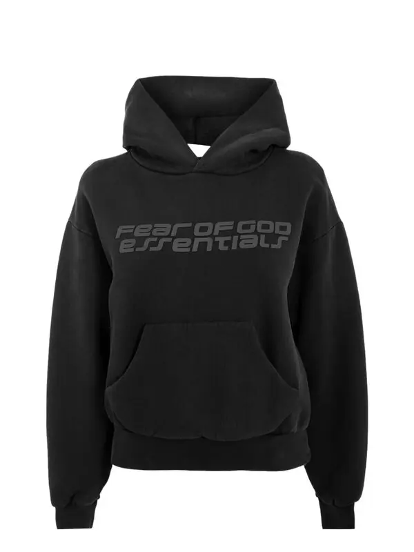 Fear Of God Logo Hoodie - Black