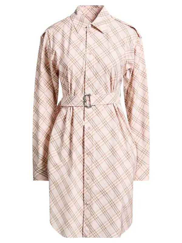 Burberry Classic Printed Shirt Dress - Pink