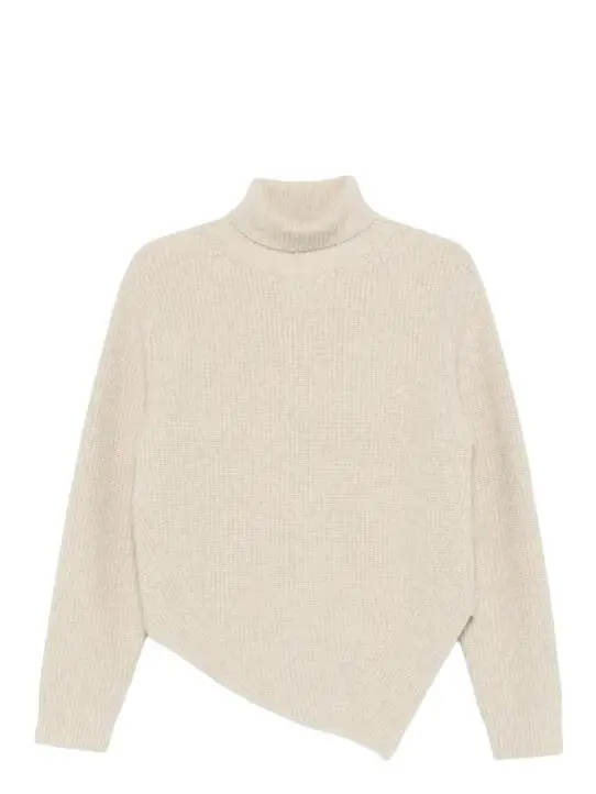 Nanushka Marda Ribbed Knit Turtleneck Sweater - Nude