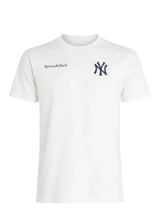 SPORTY  RICH Yankees Curve T-shirt - White
