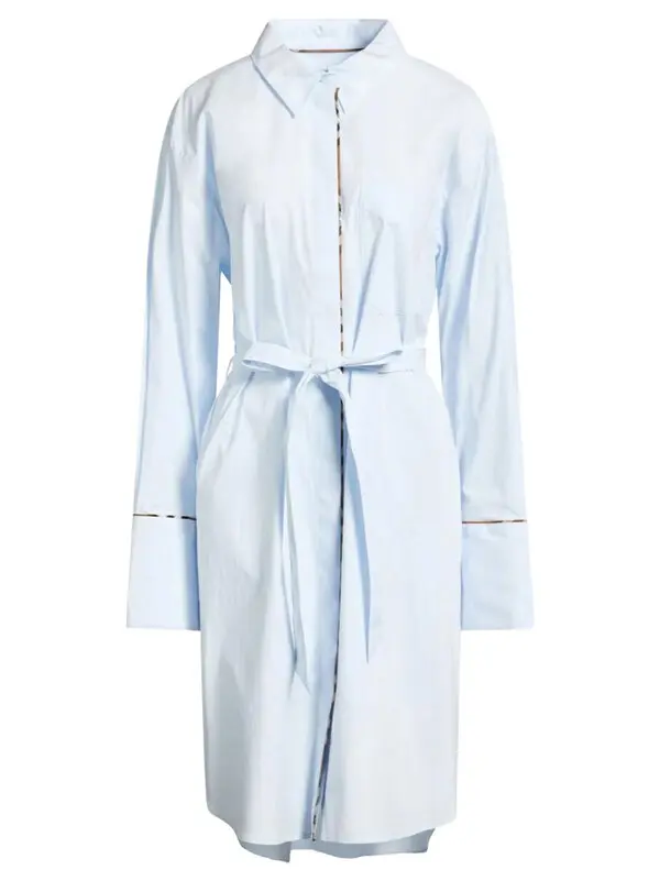 Burberry Belted Shirt Dress - Blue