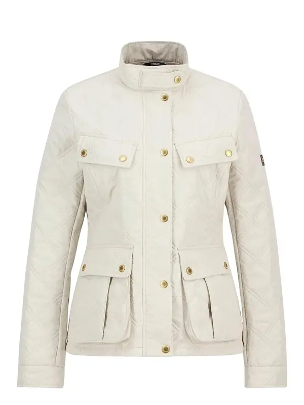 Barbour Halsey Long Sleeve Quilted Jacket - White