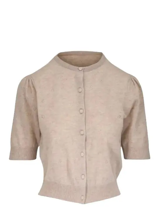 Citizens Of Humanity Short-sleeve Button-up Cardigan - Oat-beige