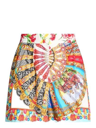 Dolce & Gabbana Colorful Woven Shorts - Blue