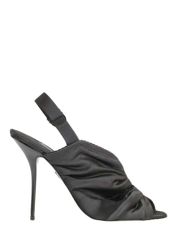Dolce & Gabbana Solid Color Sandals - Black