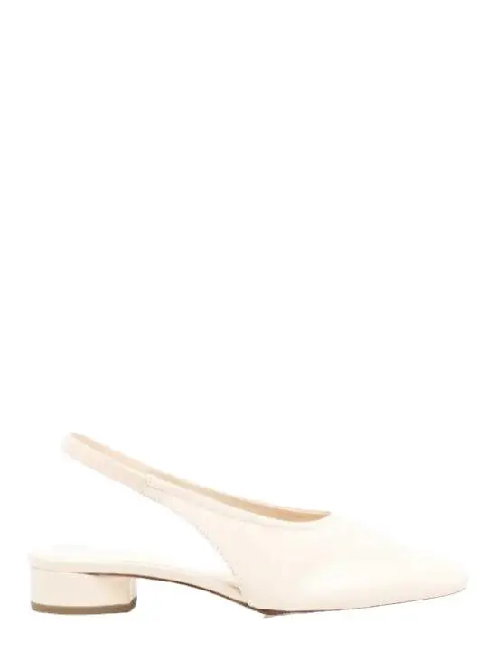 AeydĒ Dua Backstrap Leather Pumps - White