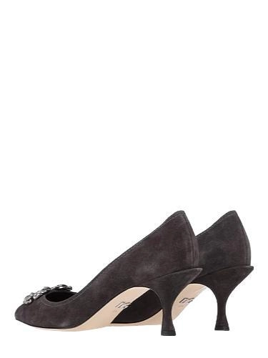 Dolce & Gabbana Embellished Pointed Toe Stiletto Heel Pumps - Black