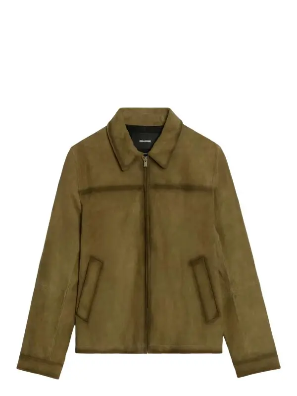 Zadig&Voltaire Loumy Daim Zip Jacket - Kakicanvas