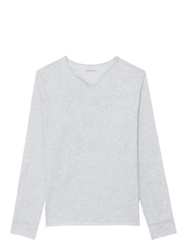 Zadig&Voltaire Monsatir Henley Button-detail T-shirt - White