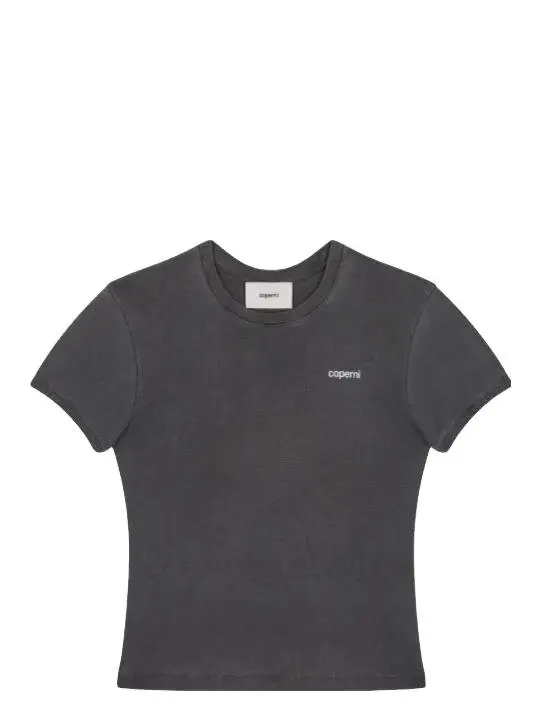 Coperni Cropped Logo T-shirt - Black
