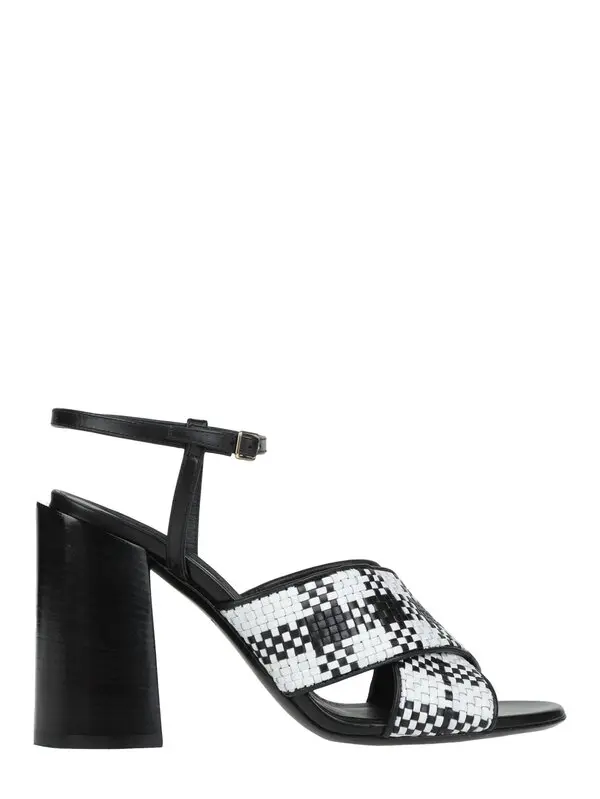 Burberry Two-tone High-heel Sandals - Black