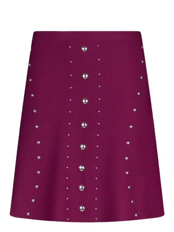 Liu Jo Studded Knit Mini Skirt - Purple