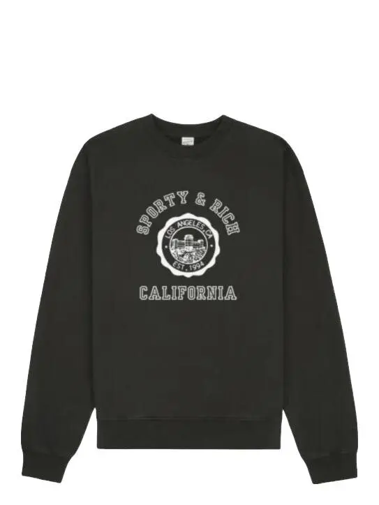 SPORTY  RICH Sporty & Rich California Emblem Crewneck Sweatshirt - No
