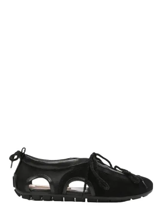 Simone Rocha Cut-out Lace-up Sneakers - Black