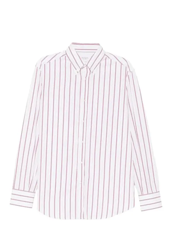 Brunello Cucinelli Striped Button-down Shirt - White