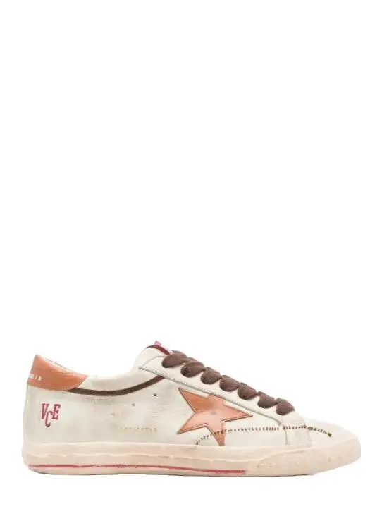 GOLDEN GOOSE Star-applique Leather Sneakers - Nude