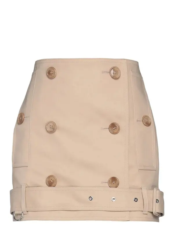 Burberry Belted Wrap Skirt - Beige