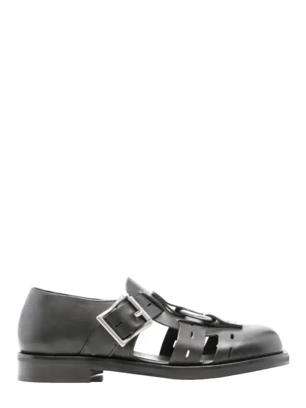 Martine Rose Flat Sandals With Side Buckle - Black