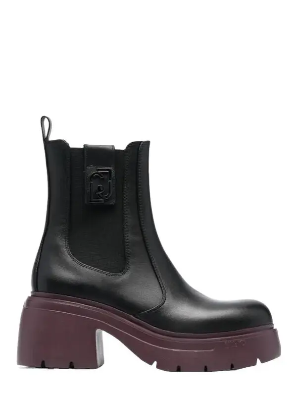Liu Jo Carrie Leather Ankle Boots - Black