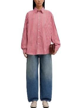 SPORTY  RICH Sporty & Rich Striped Pocket Shirt - Pink