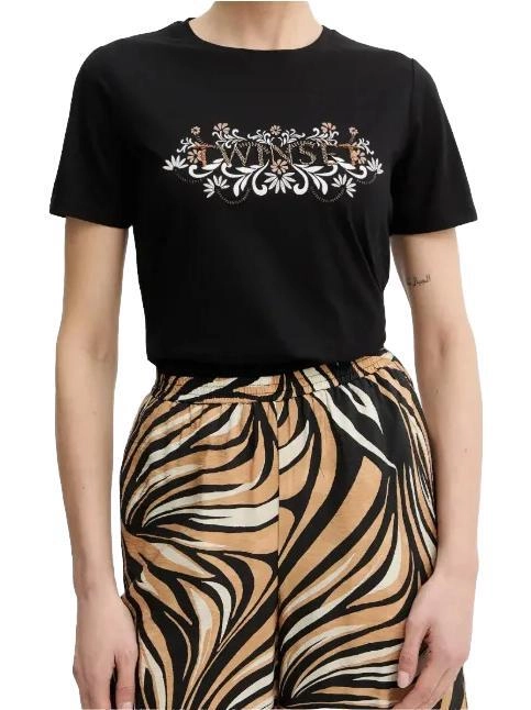 TWINSET Floral Motif T-shirt - Black