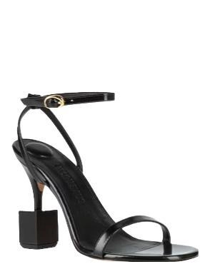 Jacquemus Sculptural Heel Slingback Sandals - Black