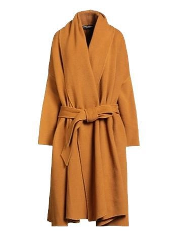 Dolce & Gabbana Belted Long Sleeve Overcoat - Brown