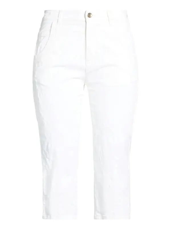 Dolce & Gabbana Cropped Tapered Denim Trousers - White