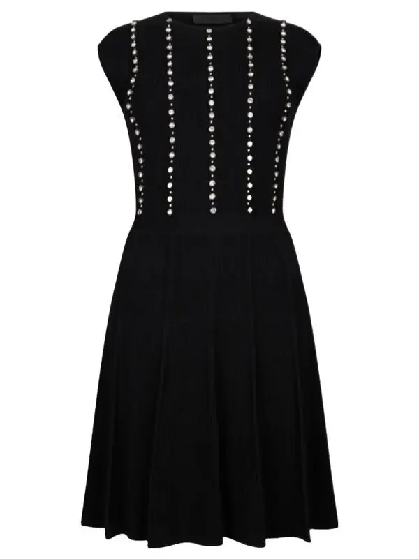 Liu Jo Embellishment Knit Mini Dress - Black