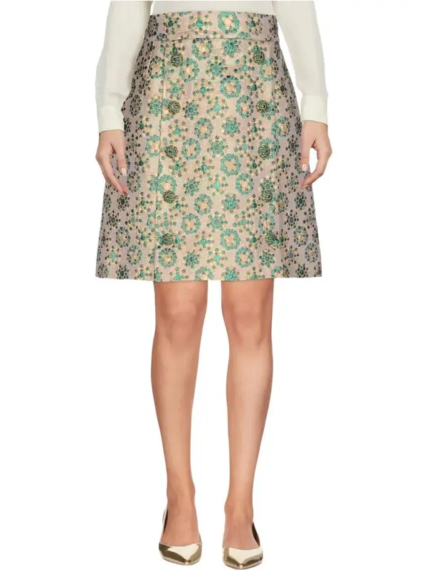 Dolce & Gabbana Colorful Jacquard Wrap Skirt - Green