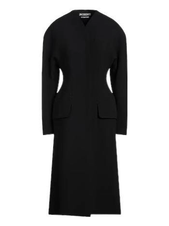 Jacquemus Long Sleeve V-neck Coat - Black