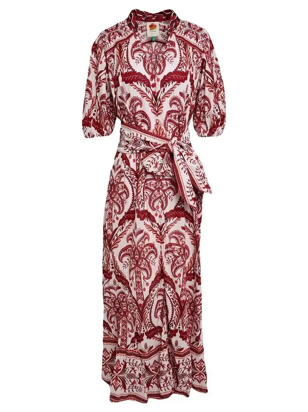 Farm Rio Paisley Print Maxi Dress - Red