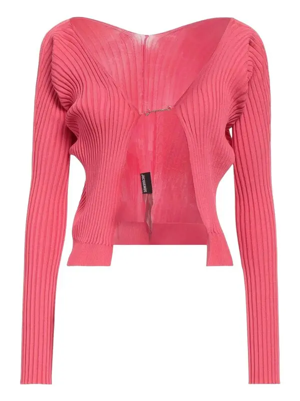 Jacquemus Knit Cardigan - Purple-red