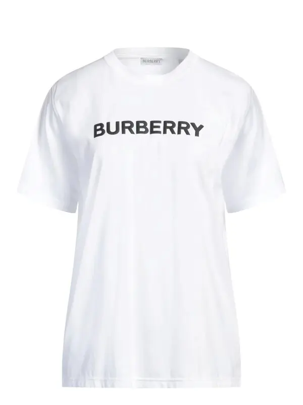 Burberry Printed Short Sleeve T-shirt - White