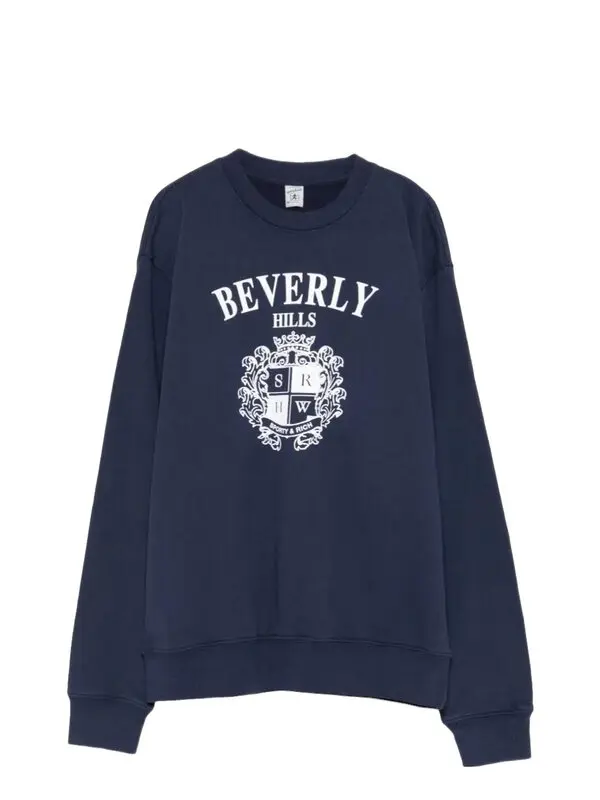 SPORTY  RICH Sporty & Rich Graphic Print Crewneck Sweatshirt - The