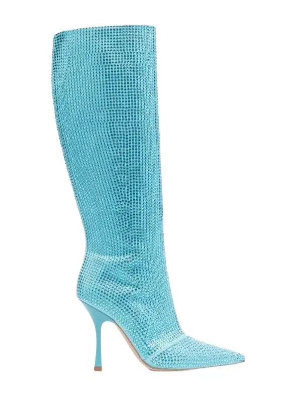 Liu Jo Crystal-embellished Pointed-toe Boots - Blue
