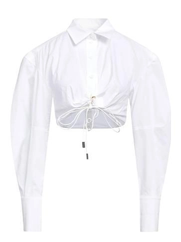 Jacquemus Cropped Poplin Shirt - White
