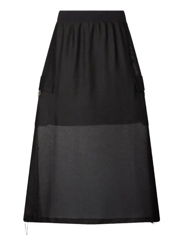 Liu Jo Maxi Mesh Skirt - Black