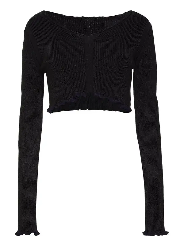 Jacquemus Solid Colour Jumpers - Black