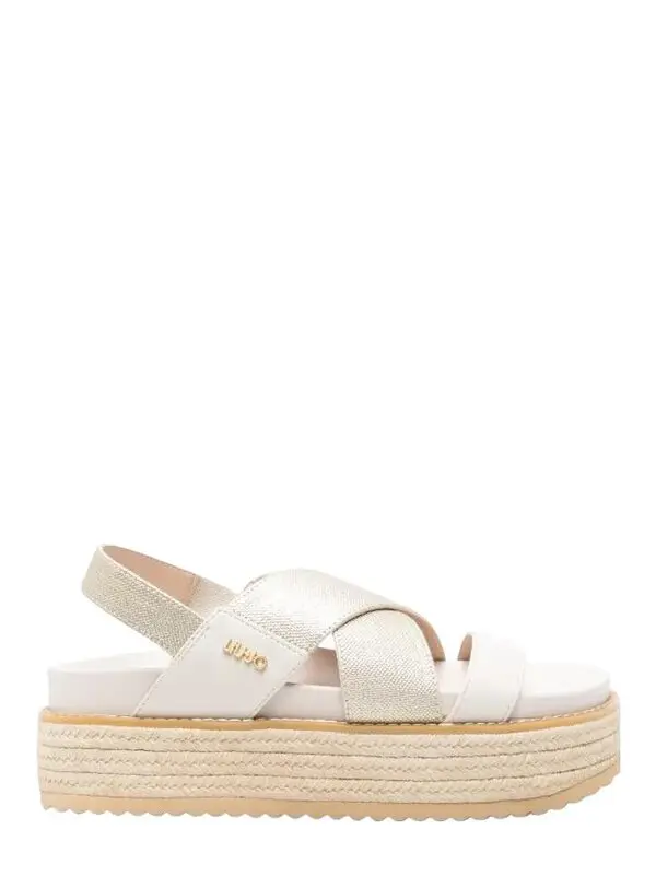 Liu Jo Woven Platform Sandals - Nude