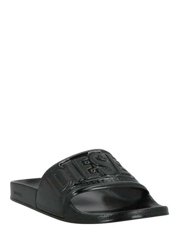 DIESEL® Embossed Logo Slides - Black