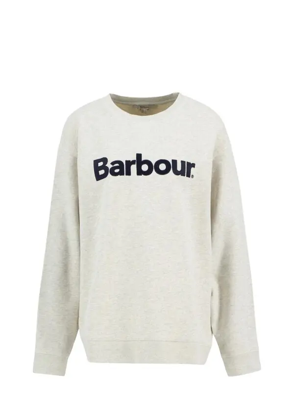 Barbour Logo Crew Neck Sweatshirt - White