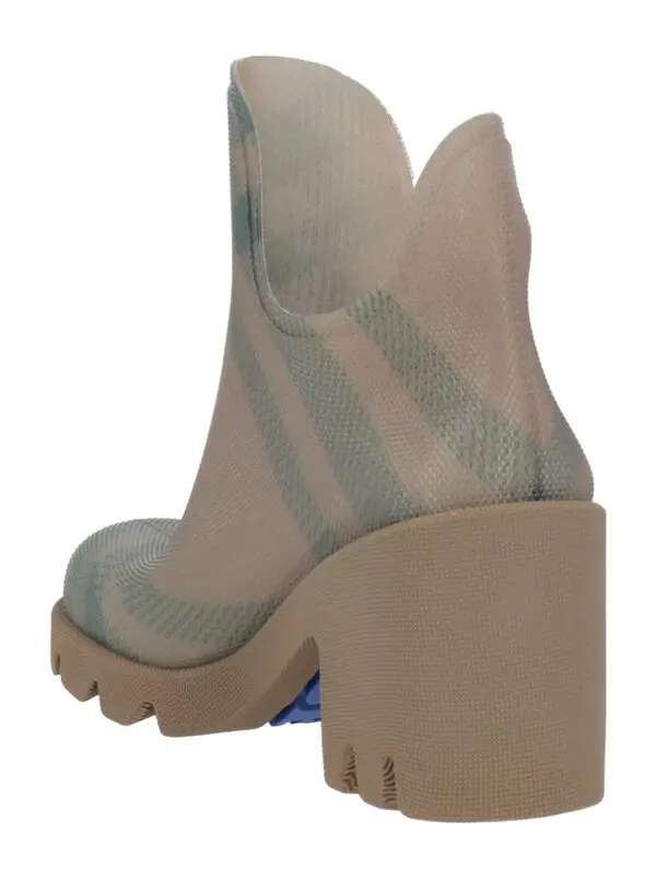 Burberry Color-blocked Ankle Boots - Light Brown