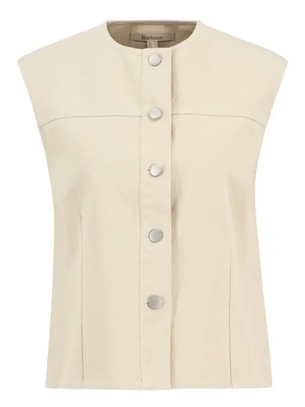 Barbour Daya Denim Waistcoat - Nude